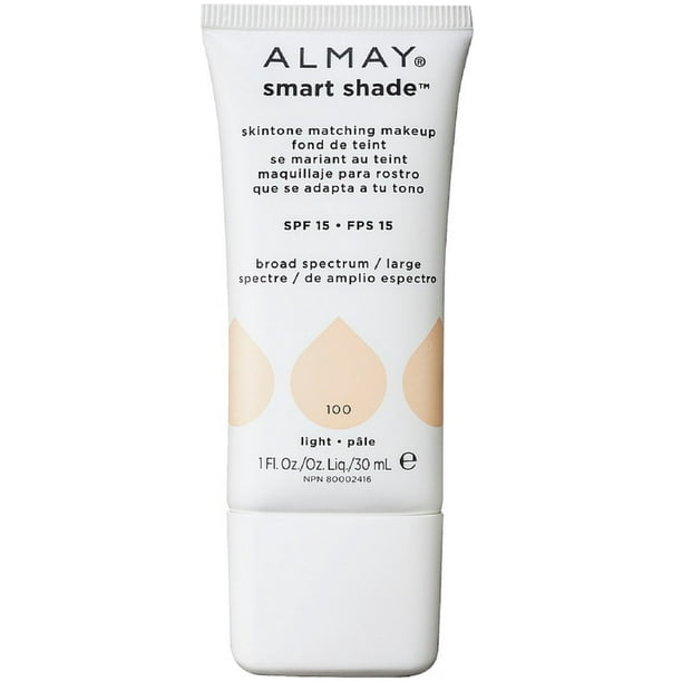 Almay Smart Shade Skin Tone Matching Makeup, Light [100] 1 oz (Pack of ...