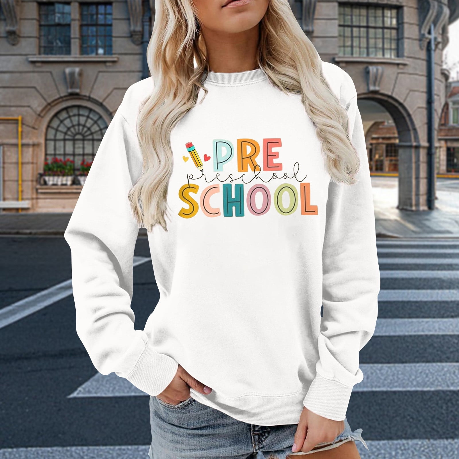 Click here for Uanwenn Womens Teacher Sweatshirt Graphic Teacher... prices