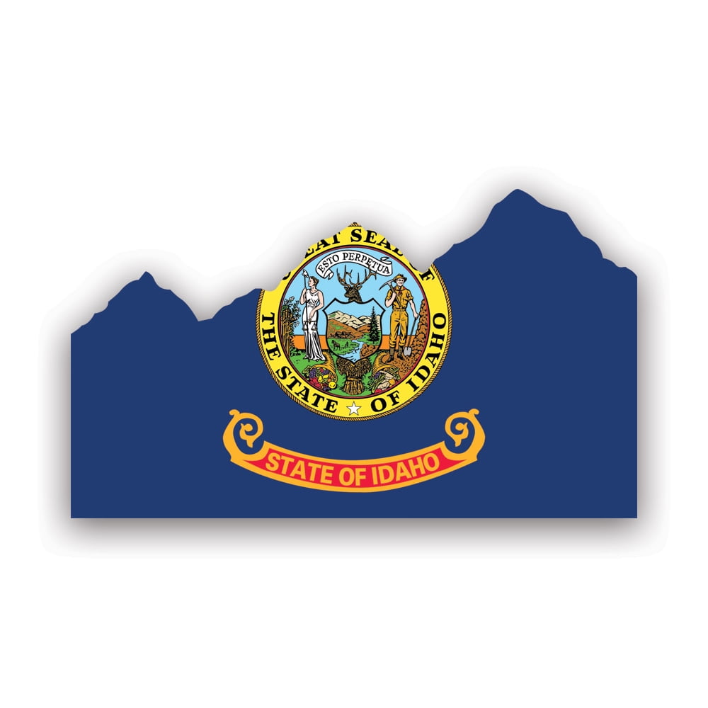 Idaho State Rocky Mountains Sticker Decal - Self Adhesive Vinyl ...