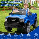 12V Dodge RAM 2500 Blue Kids Electric Car with Remote, Music & USB Port ...