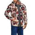 Zip Up Hoodies for Men - record lips Skull Long Sleeve Comfrt Men'S ...