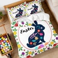 Easter Festal 3 Piece Bedding Set Cartoons Rabbits and Egg Graphic ...