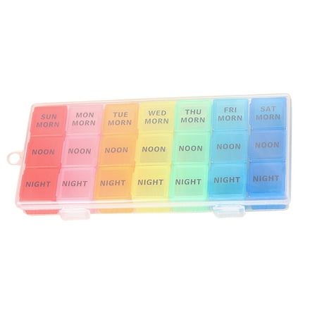Weekly pill storage case Plastic tablet holder Tablet container 21 ...
