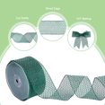 1Roll Polyester Mesh Ribbon Flat Green 1-7/8 inch(49mm) about 19.69 ...