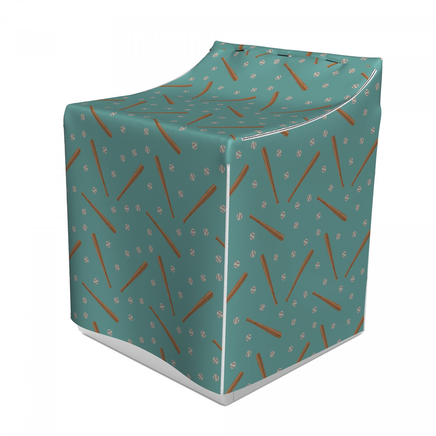 Baseball Washer Cover, American Sports Themed Bats and Balls Pattern ...