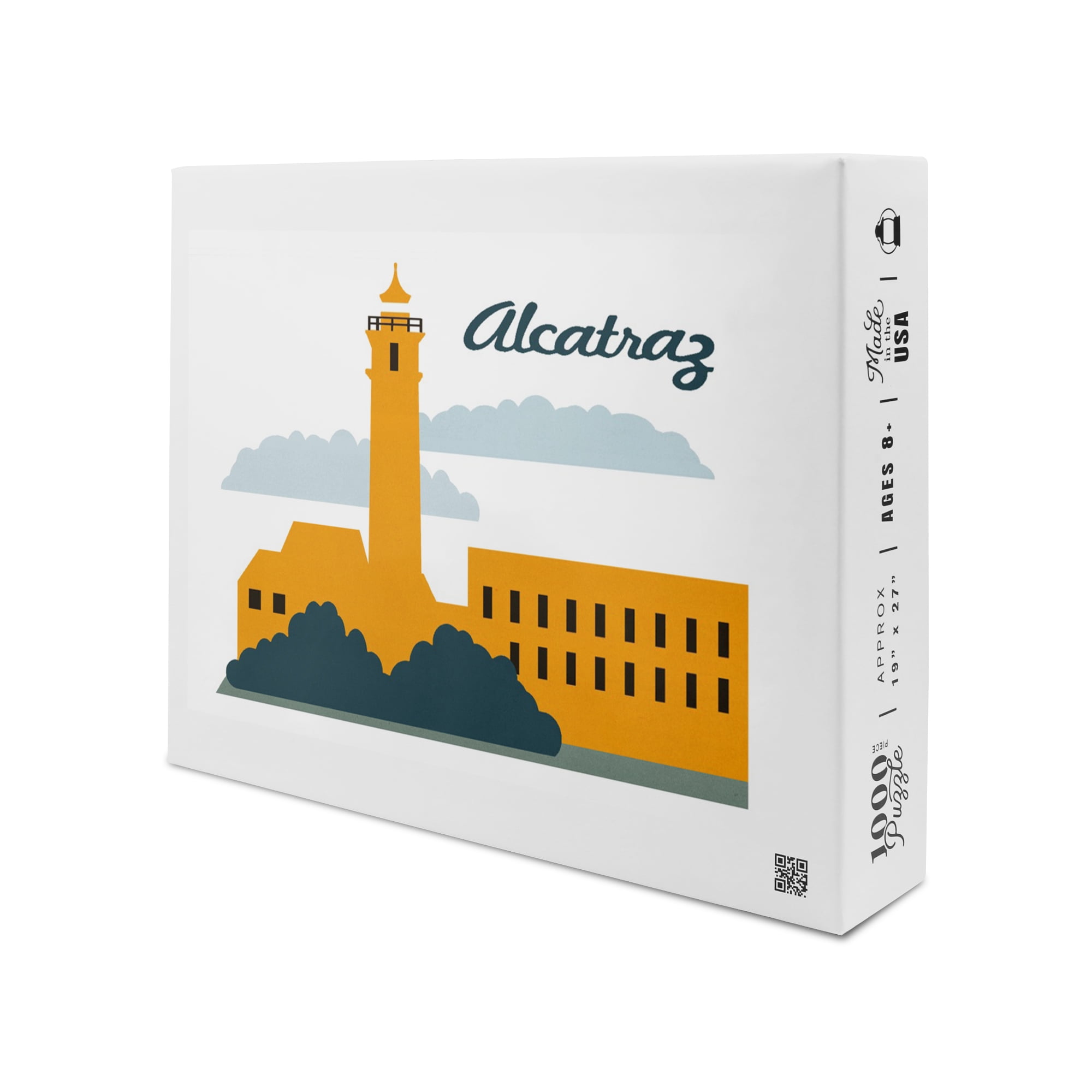 San Francisco, California, Retro Skyline, Alcatraz (1000 Piece Puzzle ...
