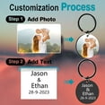 Cevemin Custom Personalized Keychain with Picture and Text - Stainless ...
