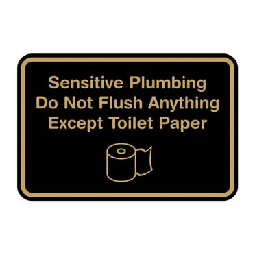 Decorae Sensitive Septic System Wooden Sign, Plumbing Warning "You ...