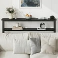 Narrow Sofa Table, 2 Tier Skinny Console Table with Adjustable Shelf ...