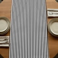 Black White Vertical Striped Burlap Cotton Table Runner 13x72 Inches ...