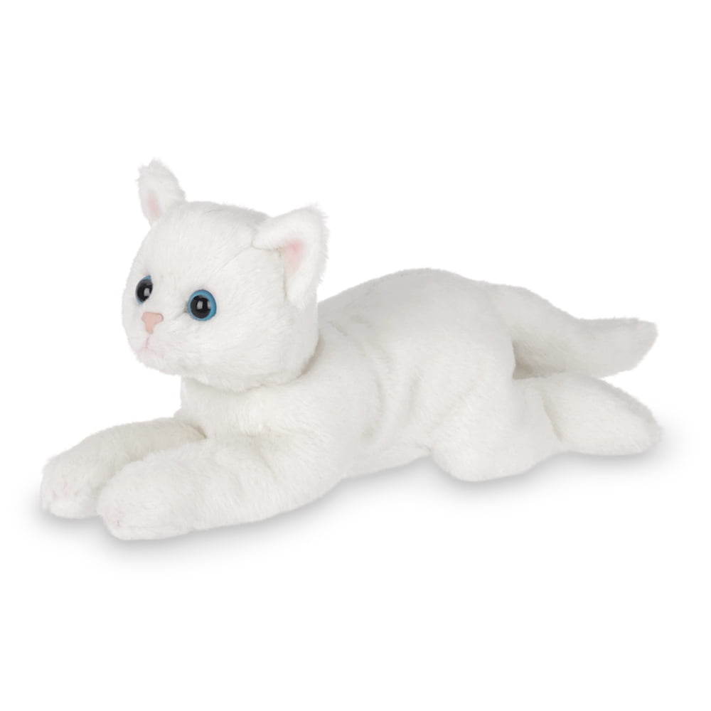 Bearington Lil' Muffin Small Plush Stuffed Animal White Cat, Kitten 8 ...