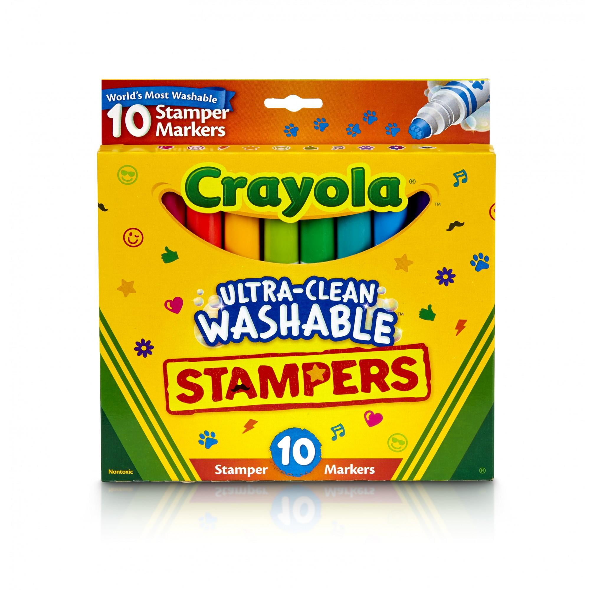 Crayola 10 Count Ultra Clean Stamper Washable Markers Walmart crayola-10-count-ultra-clean-stamper-washable-markers-walmart
