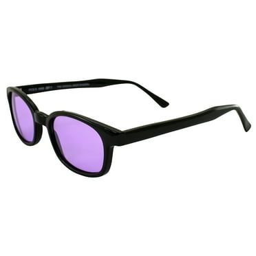 Original Kd's Biker Purple Lenses Black Frames Sunglasses - Walmart.com