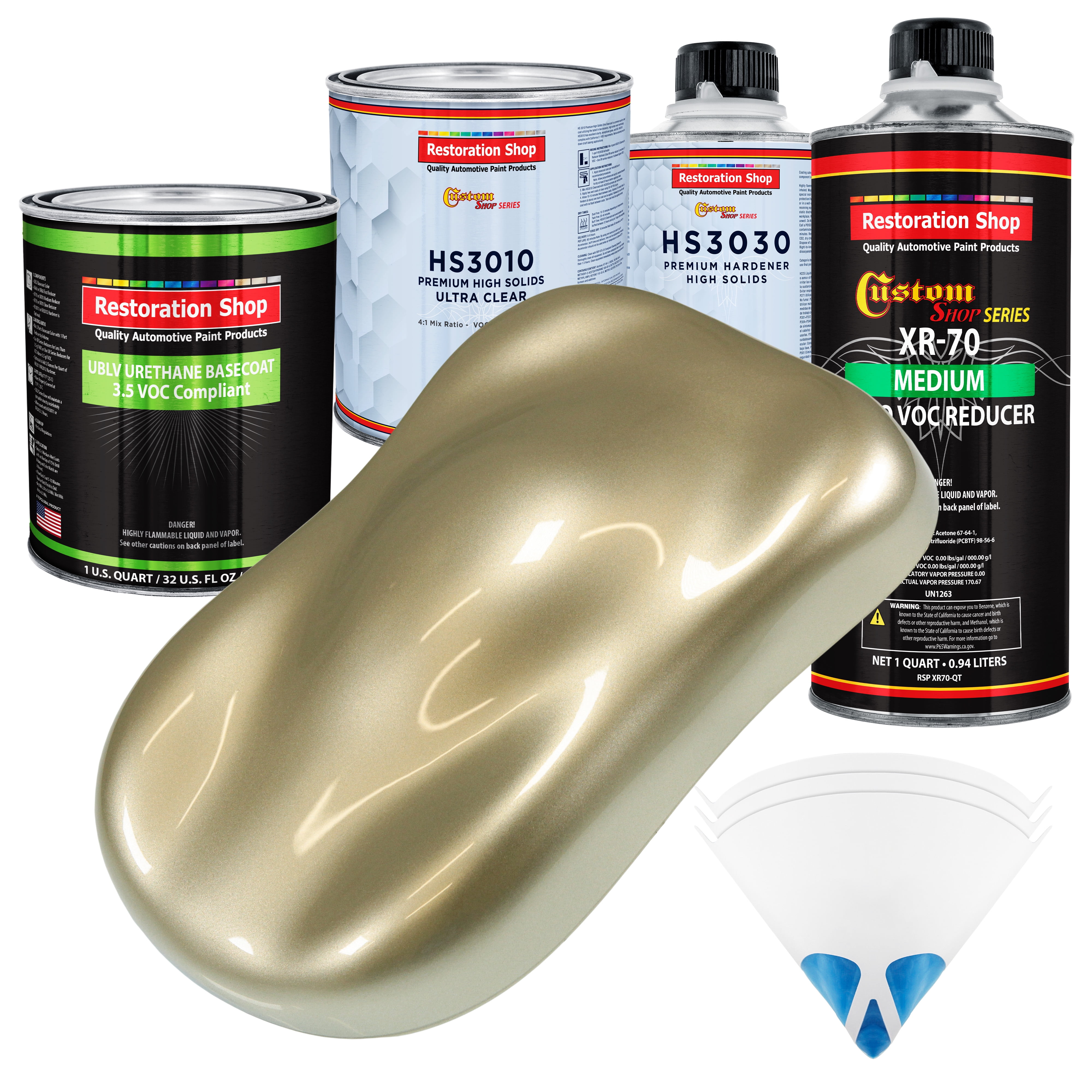 Champagne Gold Metallic Prem Quart Kit Low VOC URETHANE BASECOAT Auto ...