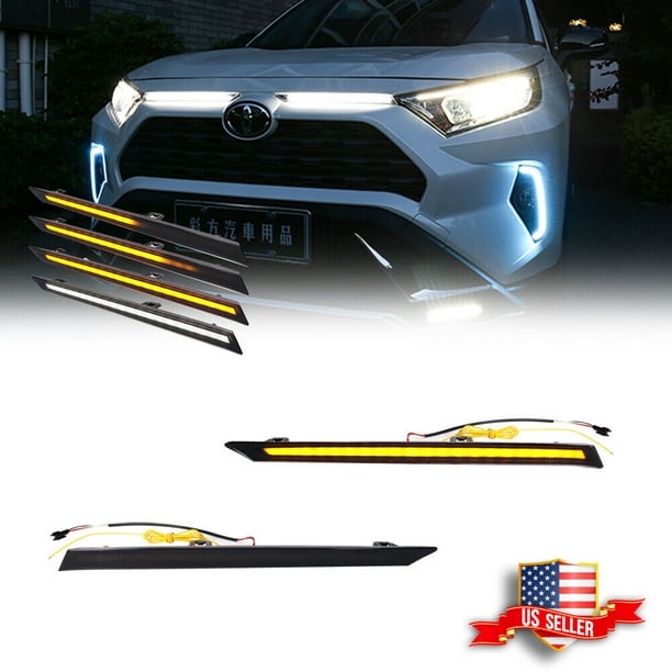 GTINTHEBOX Switchback Front Engine Bay Hood LED DRL Signal Lights for ...