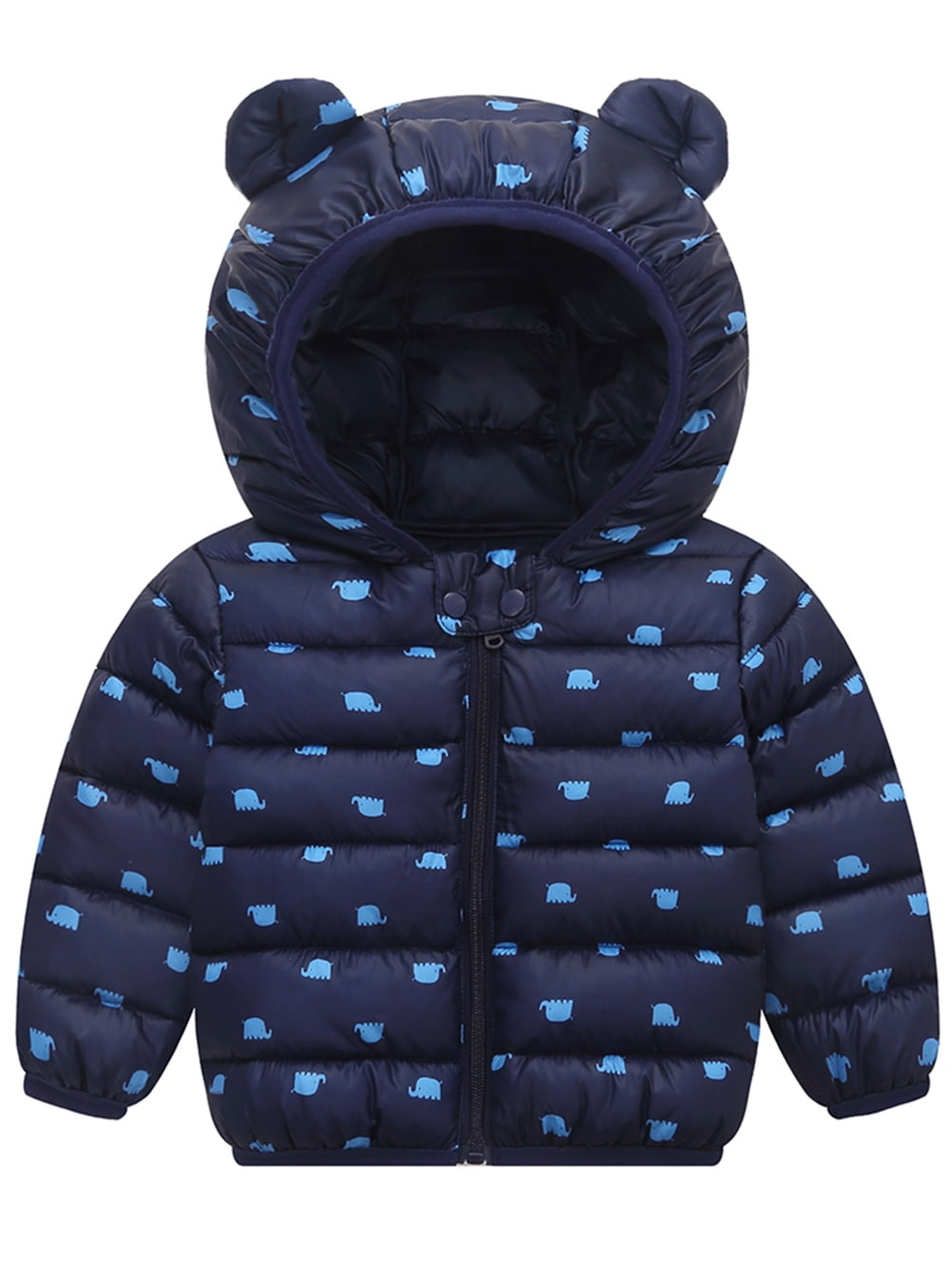 Maxcozy Kids Baby Boy Girl Winter Animal Printed Zipper Warm Coat Down ...