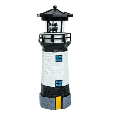 Jumbl Solar Powered Lighthouse with Rotating LED Lamp for Garden & Yard ...