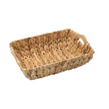 Mia Set of 2 Round Rustic Natural Brown Woven Rattan Storage Baskets by ...