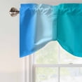 Blue Teal Green Ombre Tie Up Valance Curtains Modern Vertical Striped ...