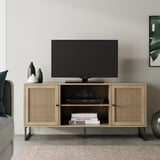 Nathan James Mina TV Stand with Doors for TVs up to 55", Oak - Walmart.com