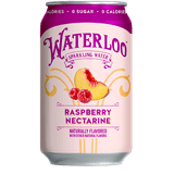 Waterloo Sparkling Water, Raspberry Nectarine, 12 fl oz, 24 Pack Cans ...