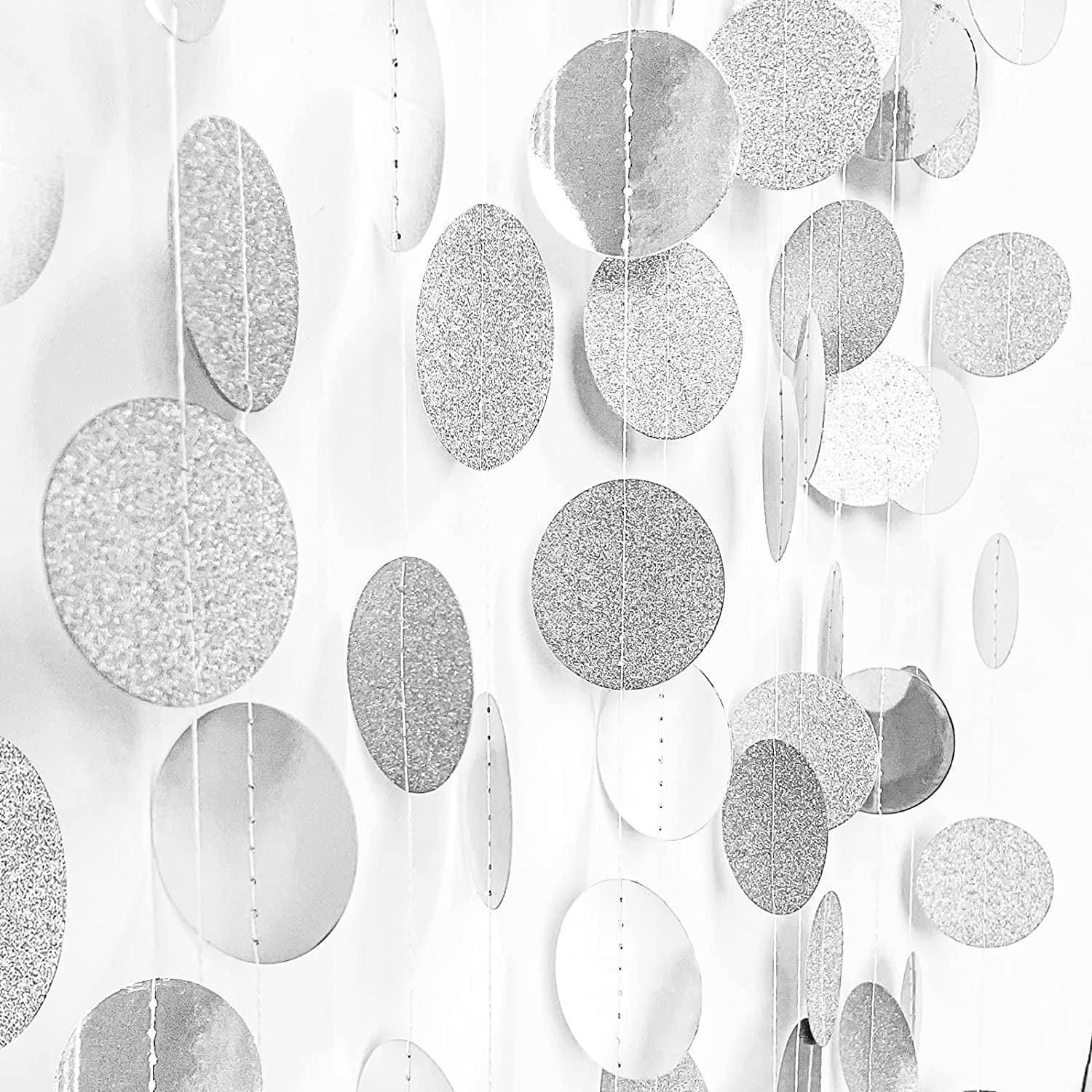 4PCS Paper Circle Dots Garland Hanging Circle Paper for Wedding ...