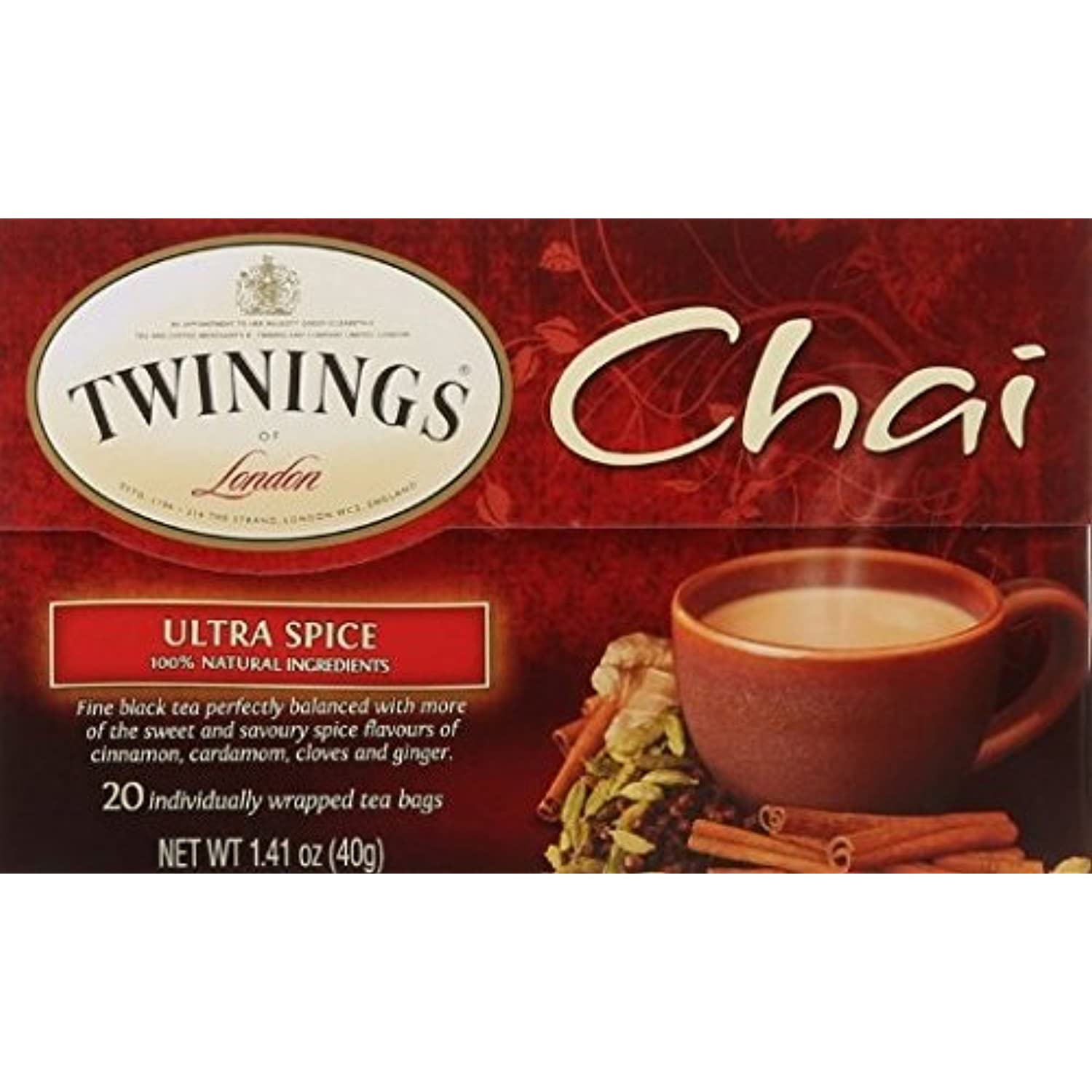 Twinings Chai Ultra Spice Tea, 20 Count (Pack Of 2) - Walmart.com