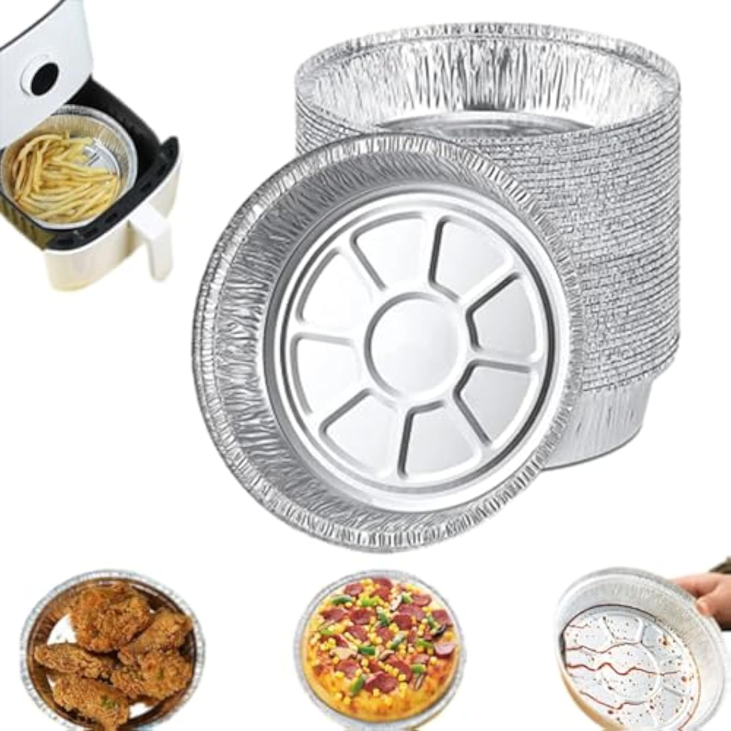 Click here for Annyed 50 Pcs Set Reusable Aluminum Foil Air Fryer... prices