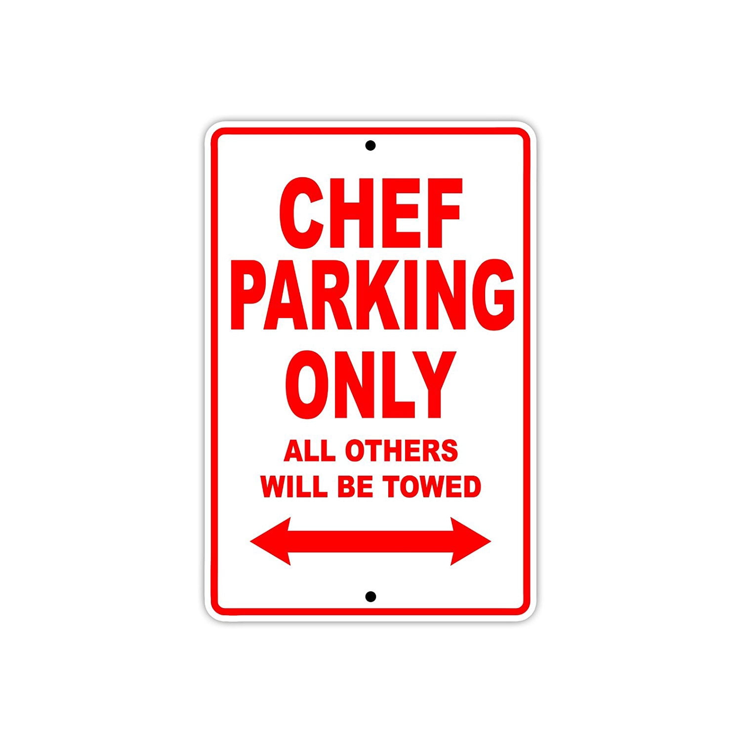 Chef Parking Only Gift Decor Novelty Garage Metal Aluminum 8"x12" Sign ...