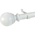 Decopolitan 1" Diameter Ball Telescoping Drapery Rod Set 18-36" White ...