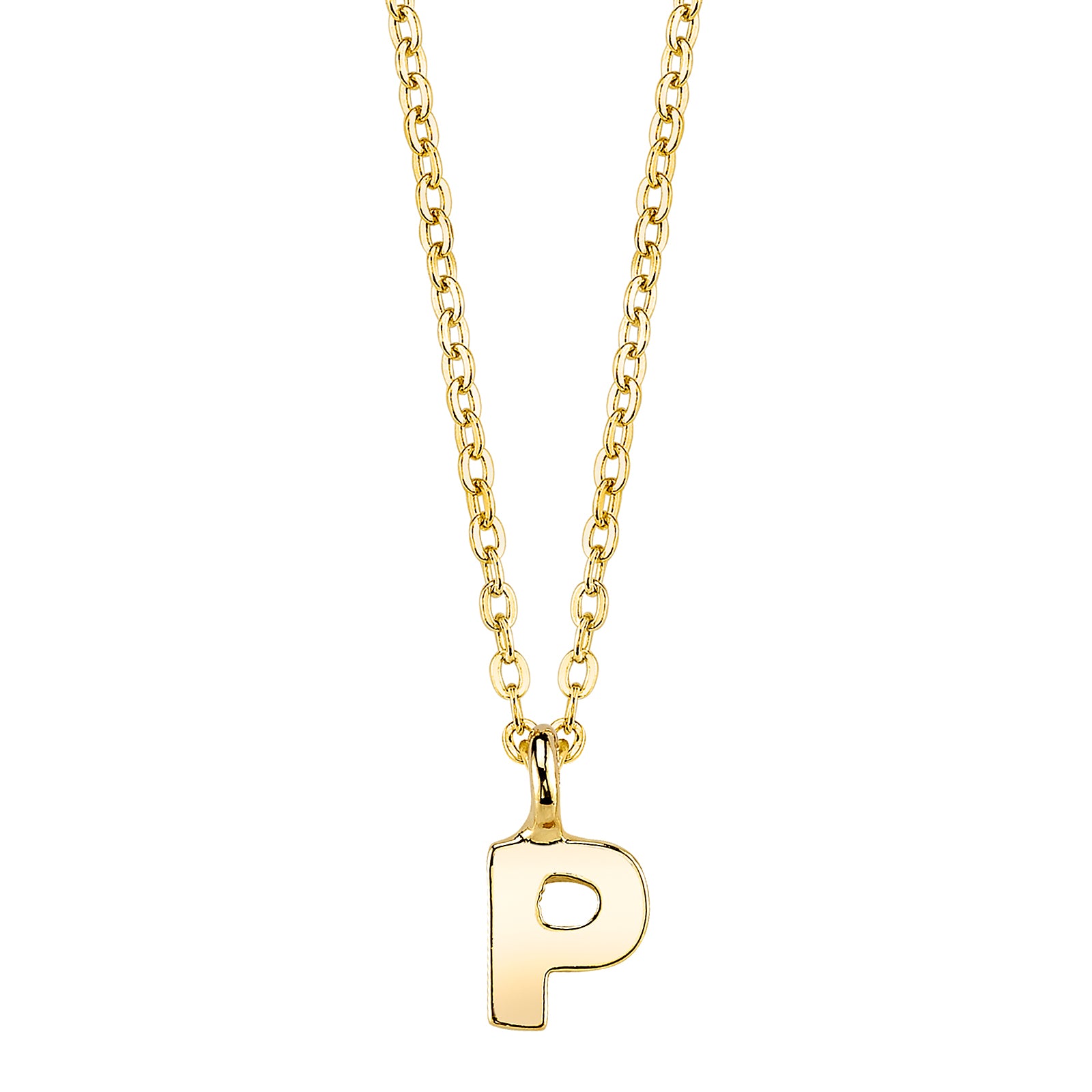 1928 Jewelry Women's Gold Tone 7mm Initial P Pendant Necklace, 20 ...