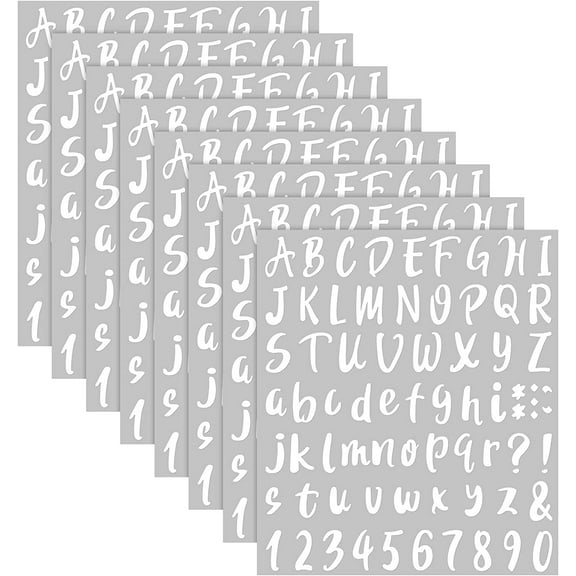 QTH 176 Pieces 7 Sheets Self-Adhesive Vinyl Letters Numbers Kit ...