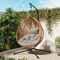 Foldable Hammock Chair with Stand, Hanging Egg Chair for Indoor ...