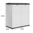 Dextrus 62-Gallon Outdoor Resin Trash Bins,Garbage Dual Can with Tiered ...