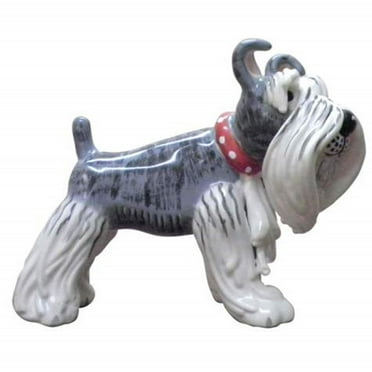 Realistic Miniature Schnauzer Puppy Statue 6.5"Tall Animal Dog ...