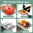 2 PCS Silicone Dish Drying Mat with Faucet Guard for Kitchen Sink Fast ...