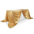 Lann's Linens 90" x 156" Gold Sequin Tablecloth, Sparkly Rectangle ...