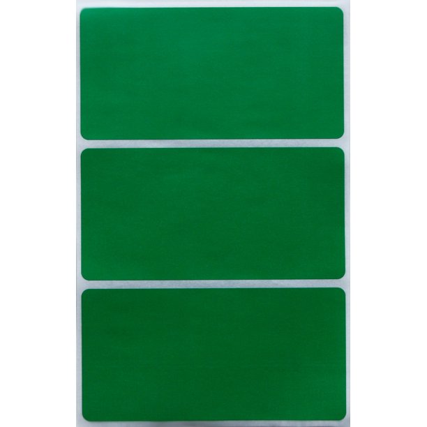 Royal Green Rectangular Color Coding Stickers Name Tag Labels 4" x 2 ...