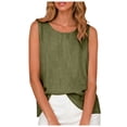 COMVALUE Women's Lightweight Cotton Linen Gauze Tunic Tank Loose Fit ...