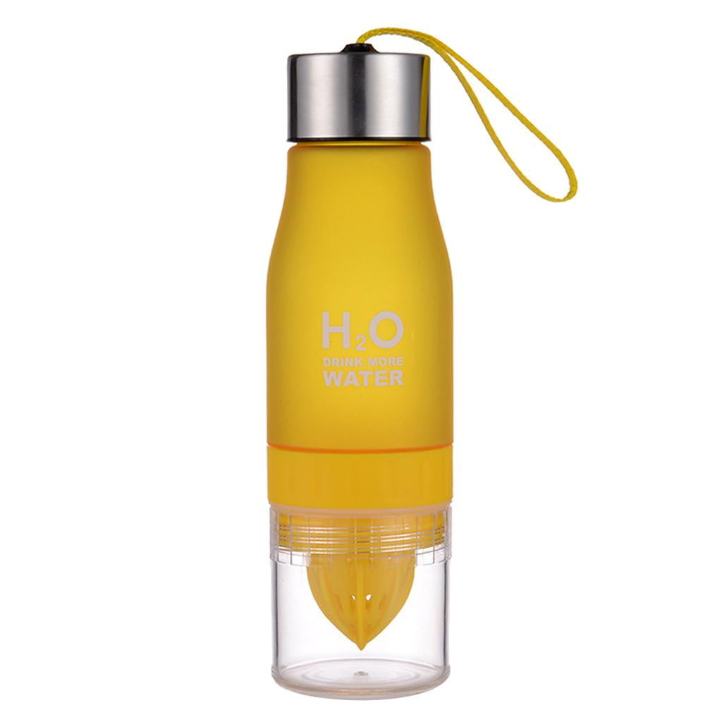 650ml Lemon Water Bottles, Removable Press From The Bottom Yellow ...