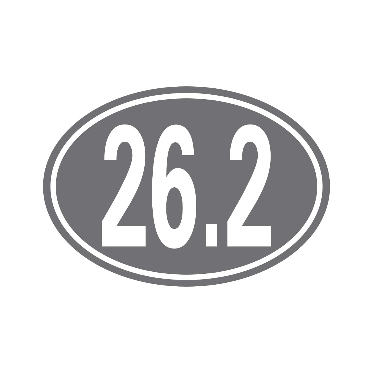 Oval 26.2 Sticker Decal Die Cut - Self Adhesive Vinyl - Weatherproof ...