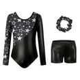 AWZXDE Girls Long Sleeve Gymnastics Leotard With Digital Print Ballet ...