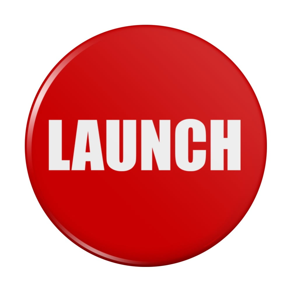 Red Launch Button Design Funny Kitchen Refrigerator Locker Button ...