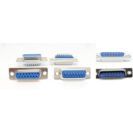 Pc Accessories - Connectors Pro 10 Pairs DB15 Male and Female D-Sub 15P ...