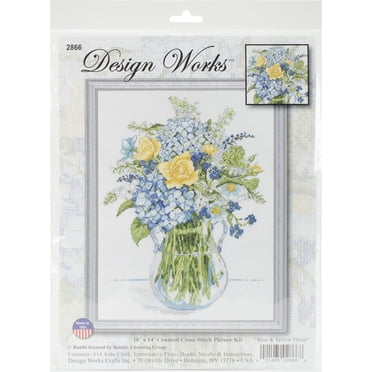 Janlynn Counted Cross Stitch Kit 8"X10"-Wildflower Jar (14 Count ...