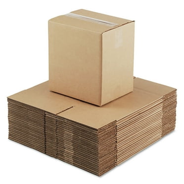 EasyBOX Self-Sealing Shipping Boxes, 6l" x 6" x 6", Brown Kraft, 8 per ...