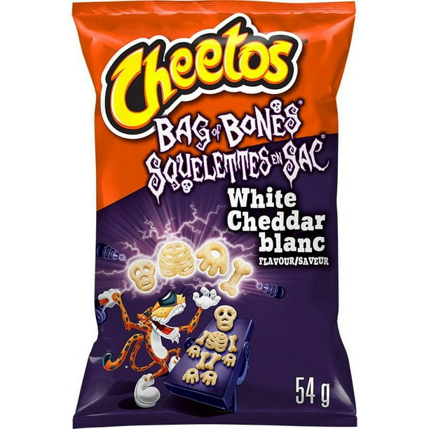 Cheetos Bag of Bones White Cheddar Cheese Flavoured Snacks, 54 GM ...