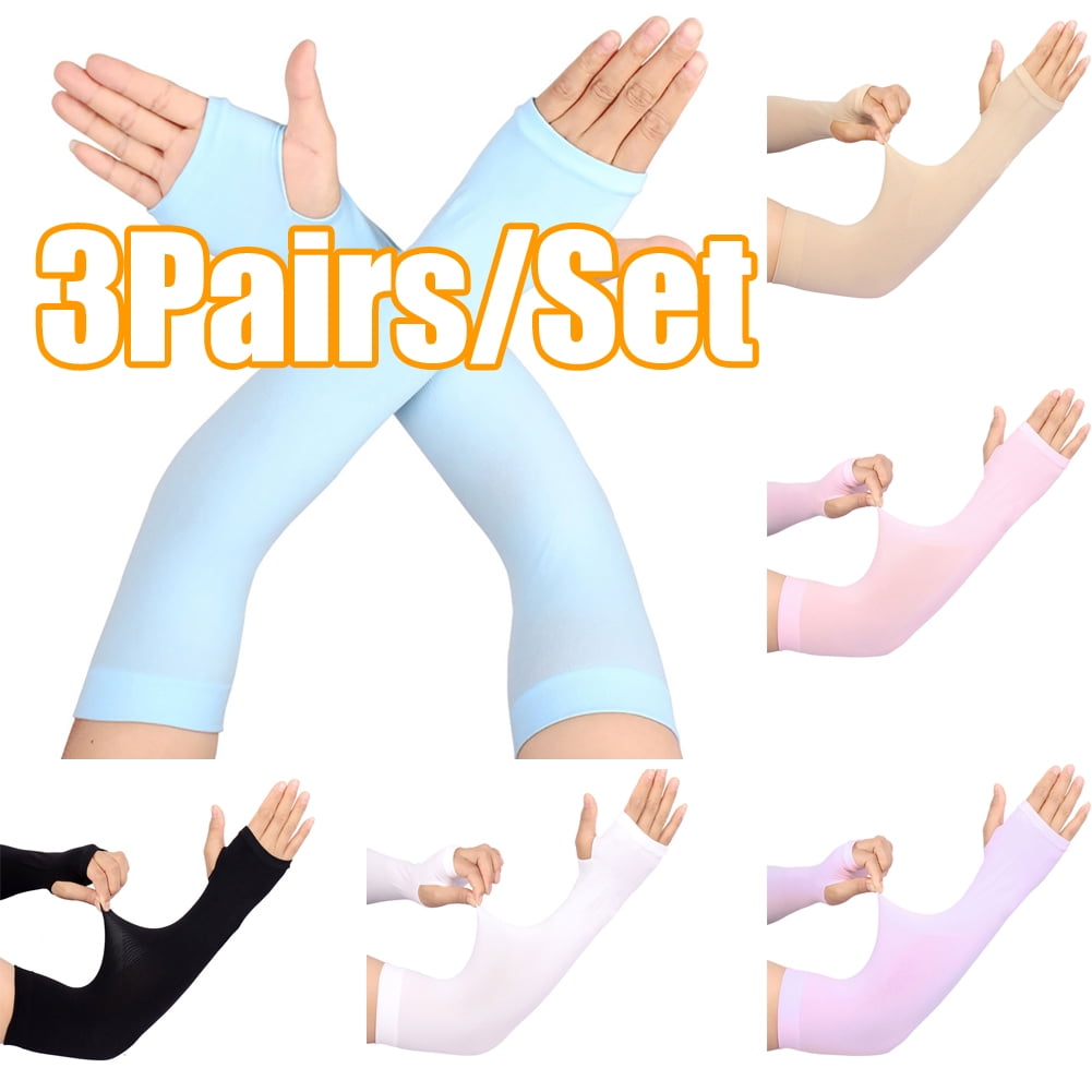 Zhaomeidaxi 3 Pairs Sun Protection Sleeves UV Protection Cooling ...