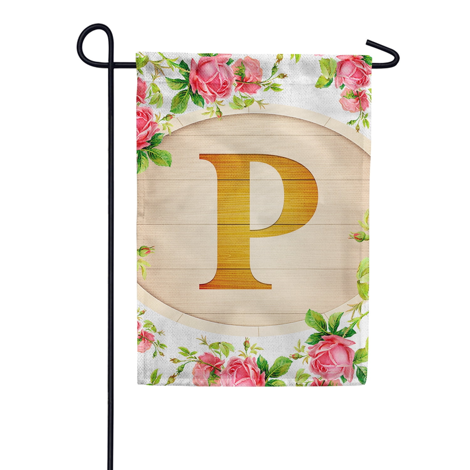 America Forever Spring Monogram Garden Flag Letter P 12.5 x 18 inches P ...