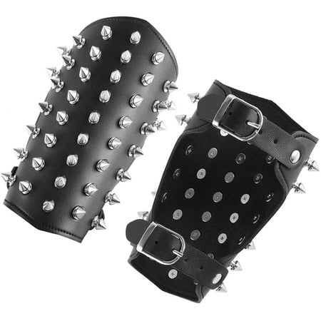 JOYWEI Unisex Black Metal Spike Studded Punk Rock Biker Wide Strap ...